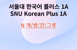 N 개/병/잔/그릇 SNU Korean plus grammar – 한국어교육바다 KLE Ocean